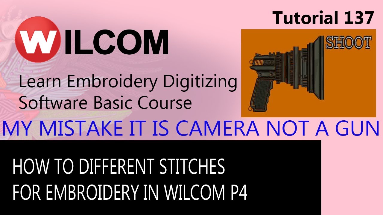 HOW TO DIFFERENT STITCHES FOR EMBROIDERY IN WILCOM P4 - YouTube