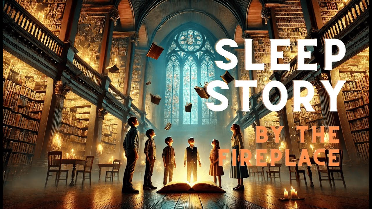 Cozy Sleep Story by the Fireplace | The Library Sleepover | 30 Minute ...