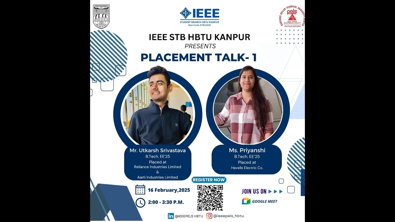 Placement Talk Series For The Year 2025 : Placement Talk 1 - YouTube