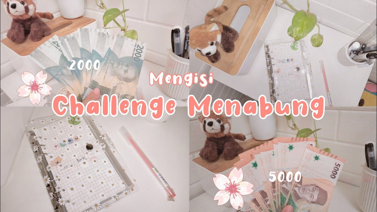 Challenge menabung 🌷🌸💰 mengisi tabungan seribuan - YouTube