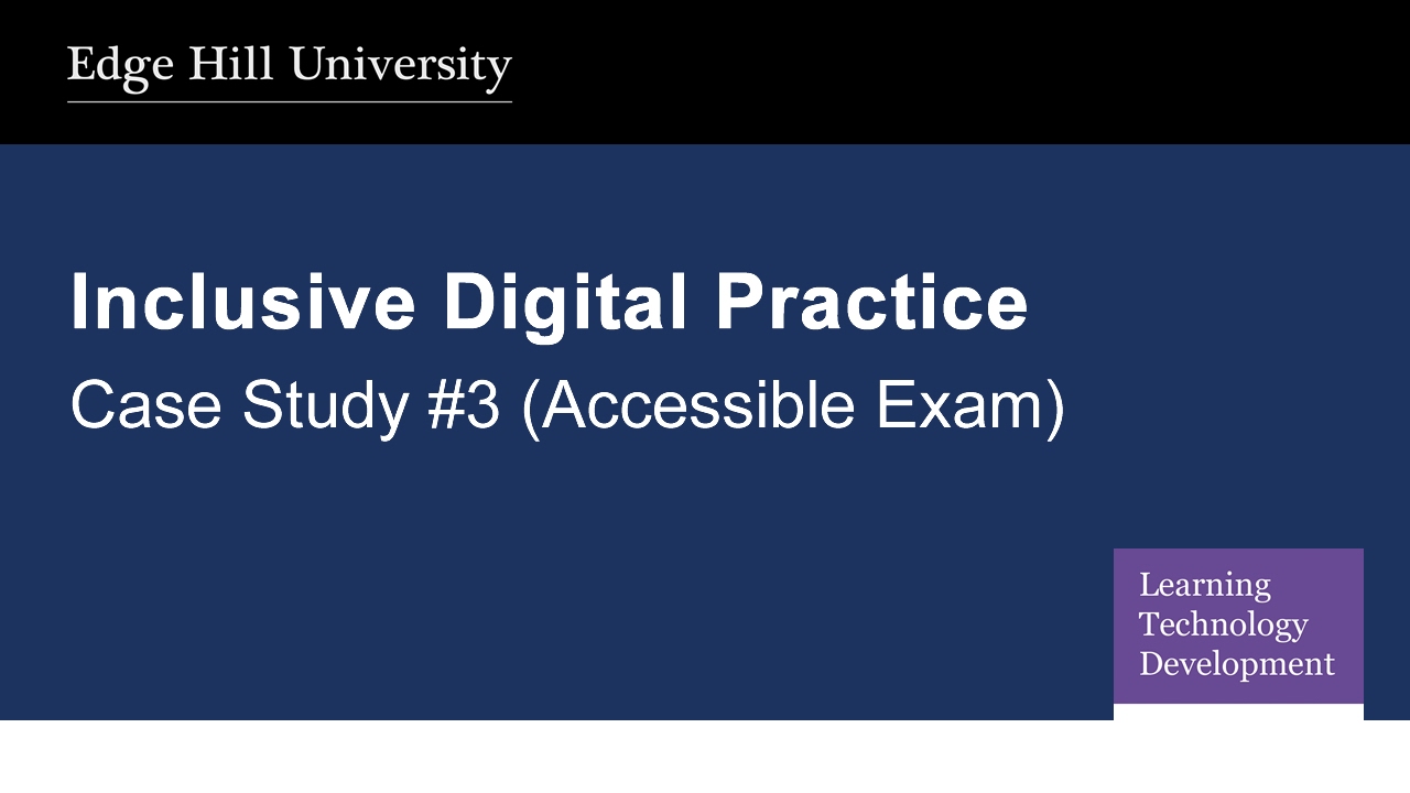 Accessible Exam (PowerPoint - Audio File) - YouTube