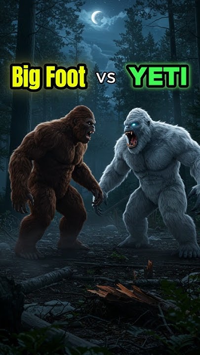 Bigfoot vs Yeti The Ultimate Clash of Legends! #yeti #bigfoot #battel # ...