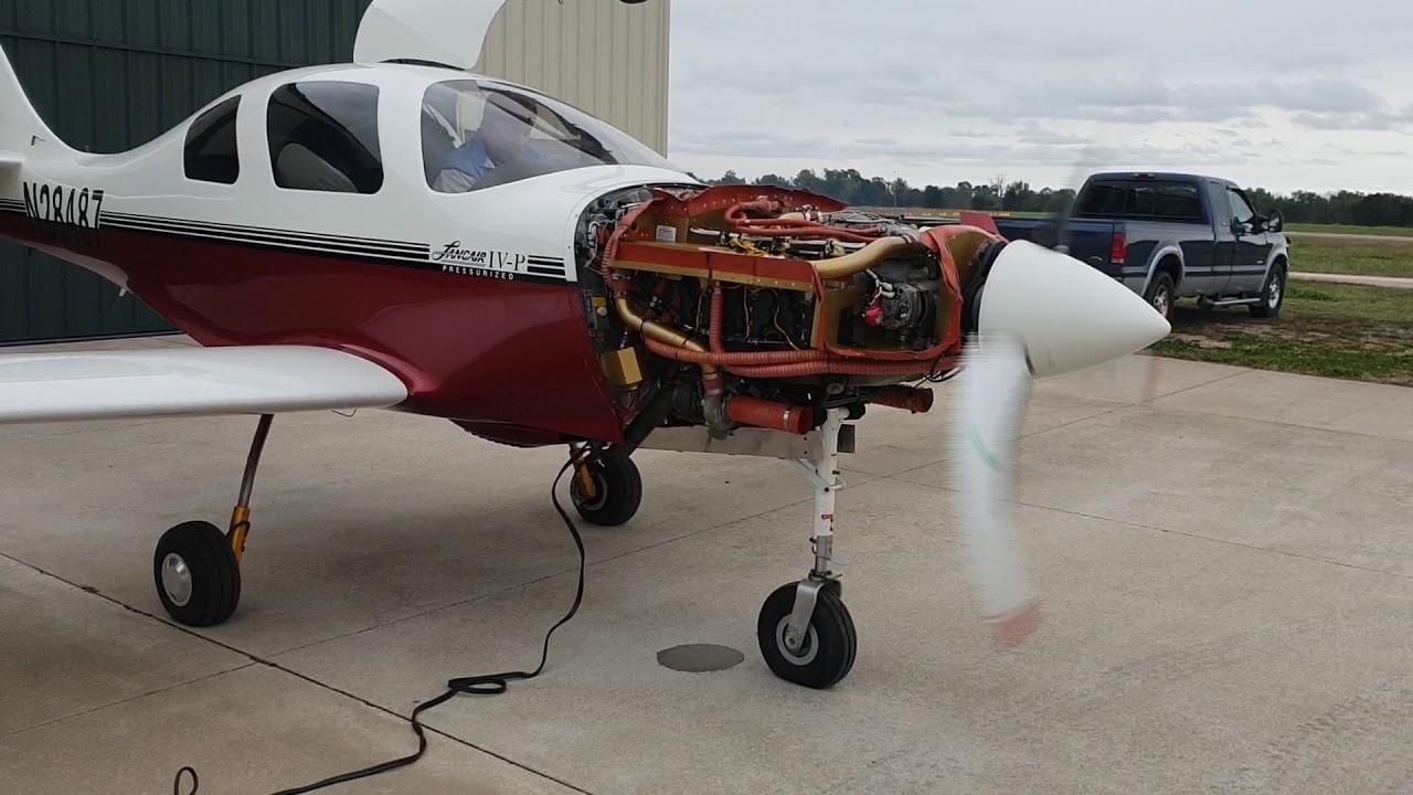Lancair 4P Continental TSIO550E top overhaul first start - YouTube