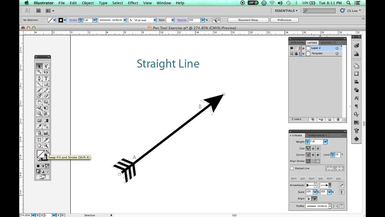 Adobe Illustrator - Pen Tool Exercise - YouTube