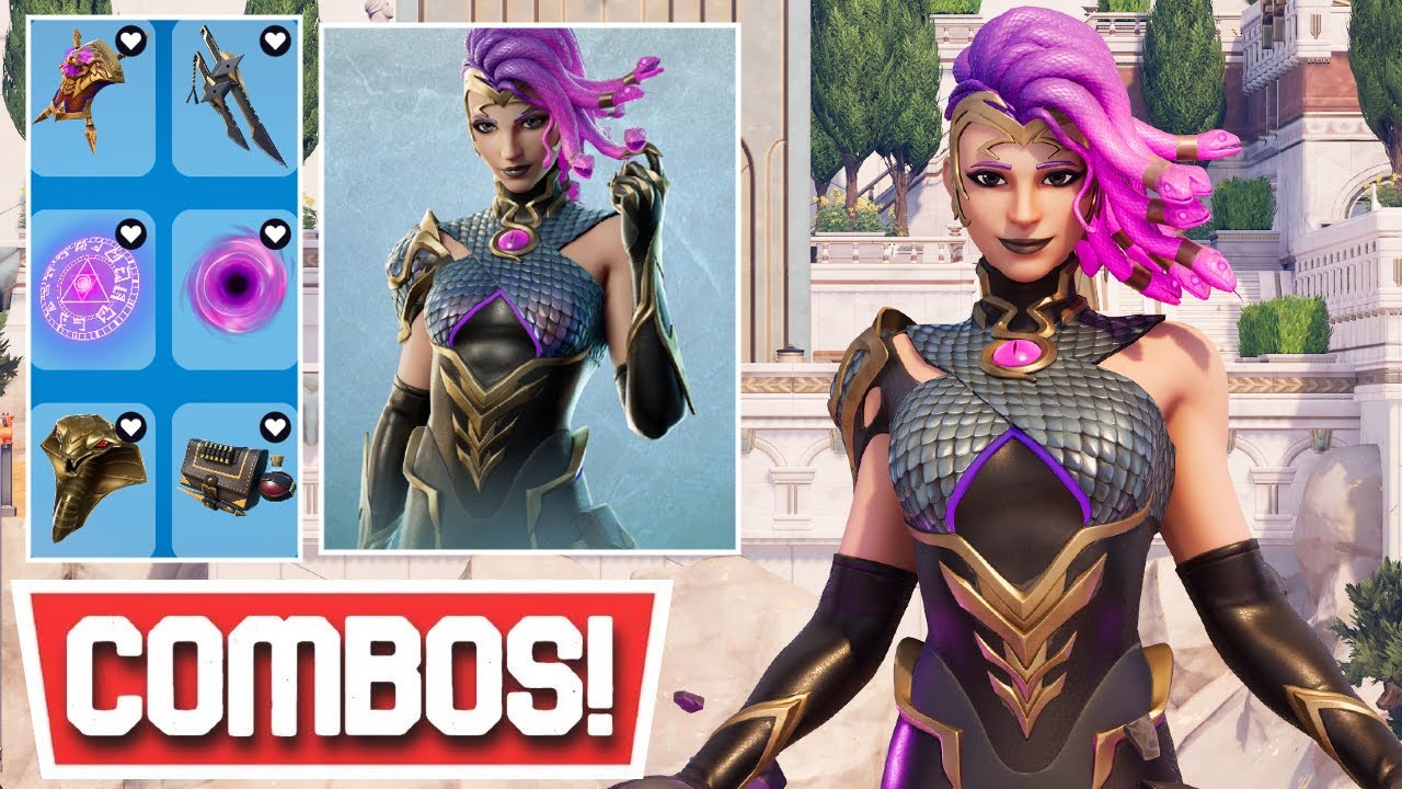 *NEW* BEST GORGON WARRIOR MEDUSA SKIN COMBOS [SEASON 2 BATTLE PASS ...