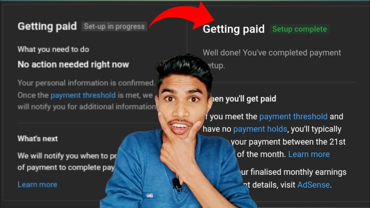 Youtube Monetization Getting Paid Set-up in progress Problem 2022 - YouTube