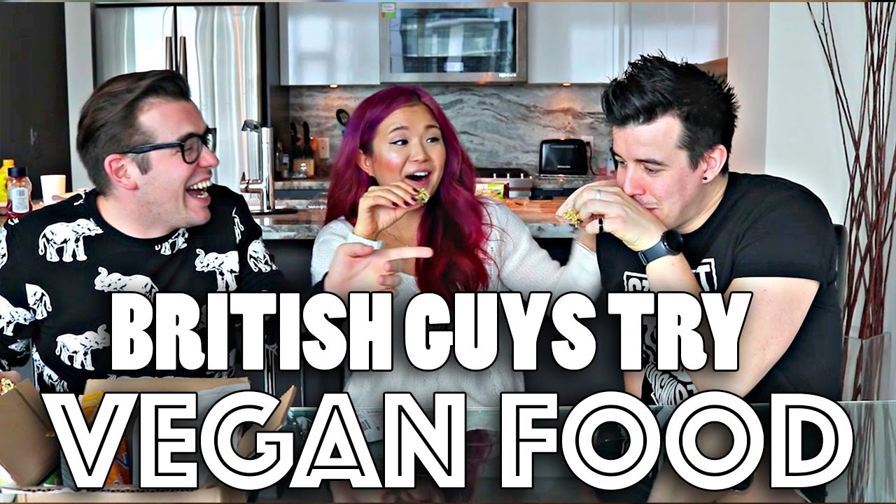 VEGAN TASTE TEST WITH BRITISH DUDES - YouTube
