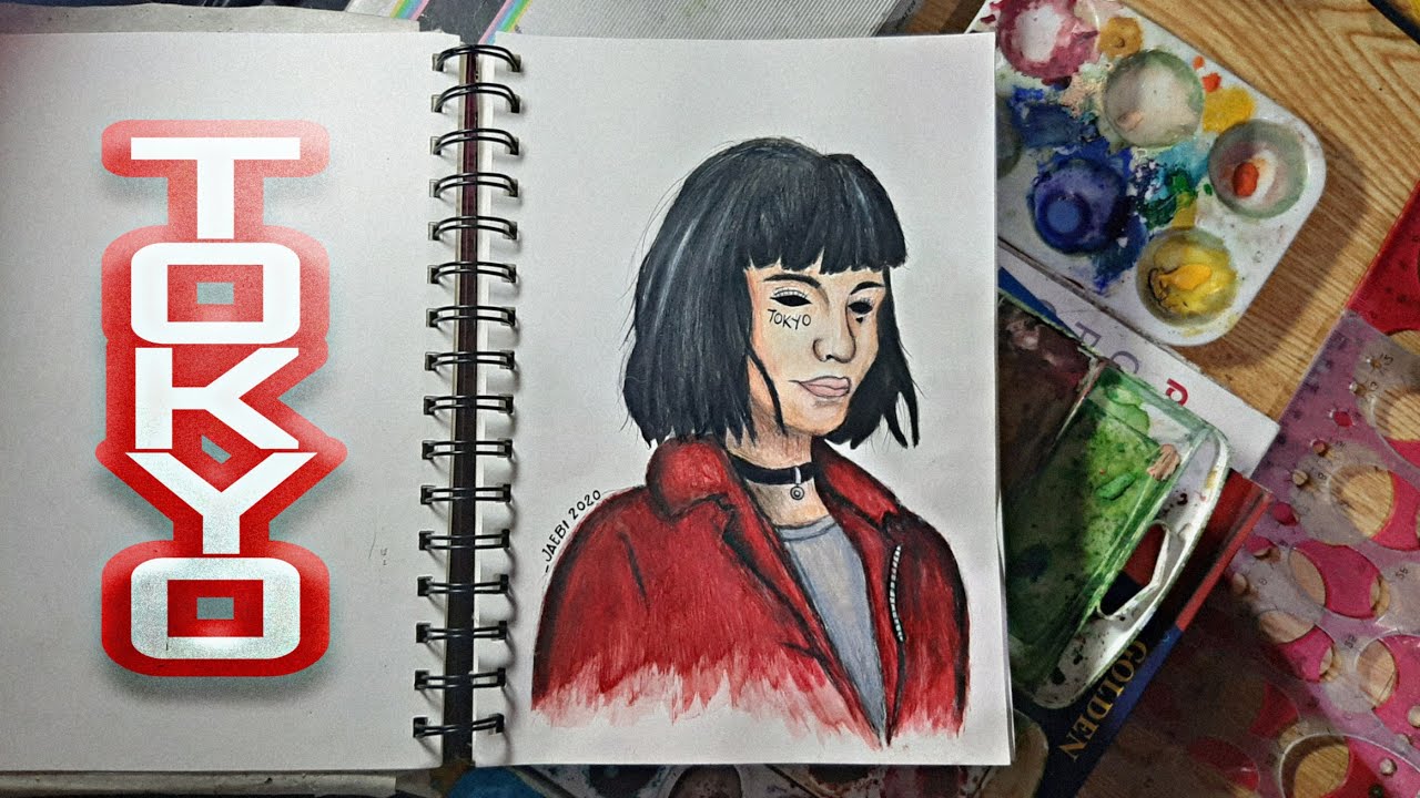 TOKYO OF MONEY HEIST - URSULA CORBERO || MIXED MEDIA PORTRAIT || ART ...