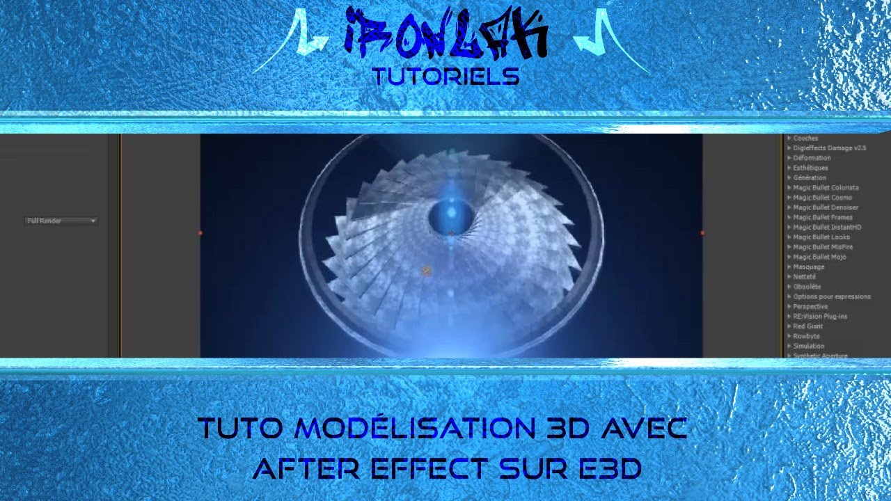 TUTO La modélisation 3D avec Element 3D sur After effect (CREATION 3D ...