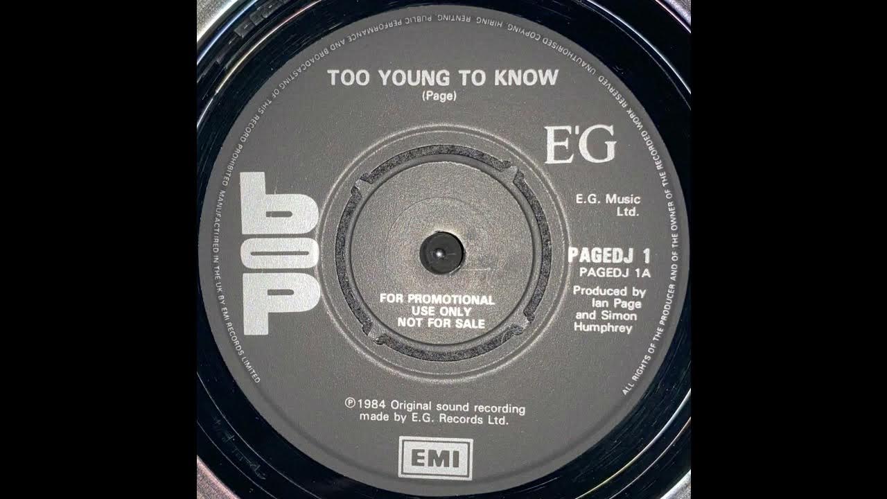 Bop - Too Young To Know (1984) - YouTube