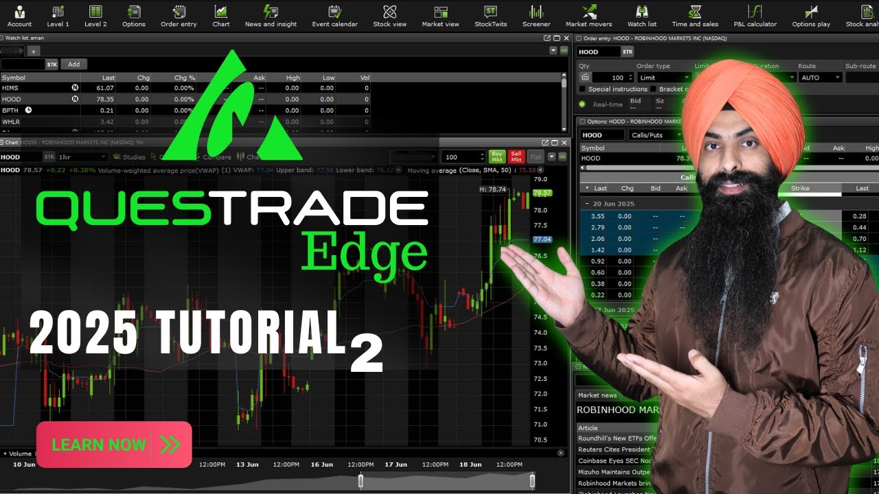QUESTRADE EDGE TUTORIAL | Options Setup | Subscribe Now - YouTube
