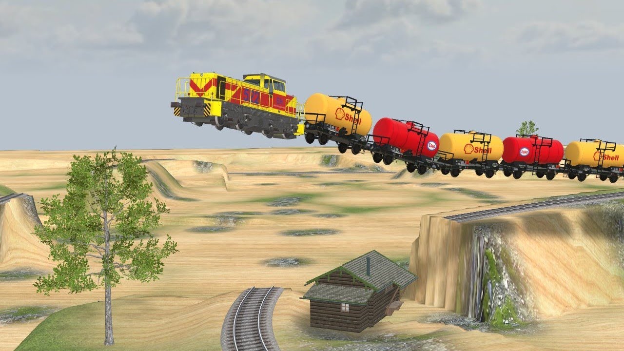 TRAINS AND FRIENDS vs Smart Thomas 🚦 Fumikiri 3D Railroad Crossing ...