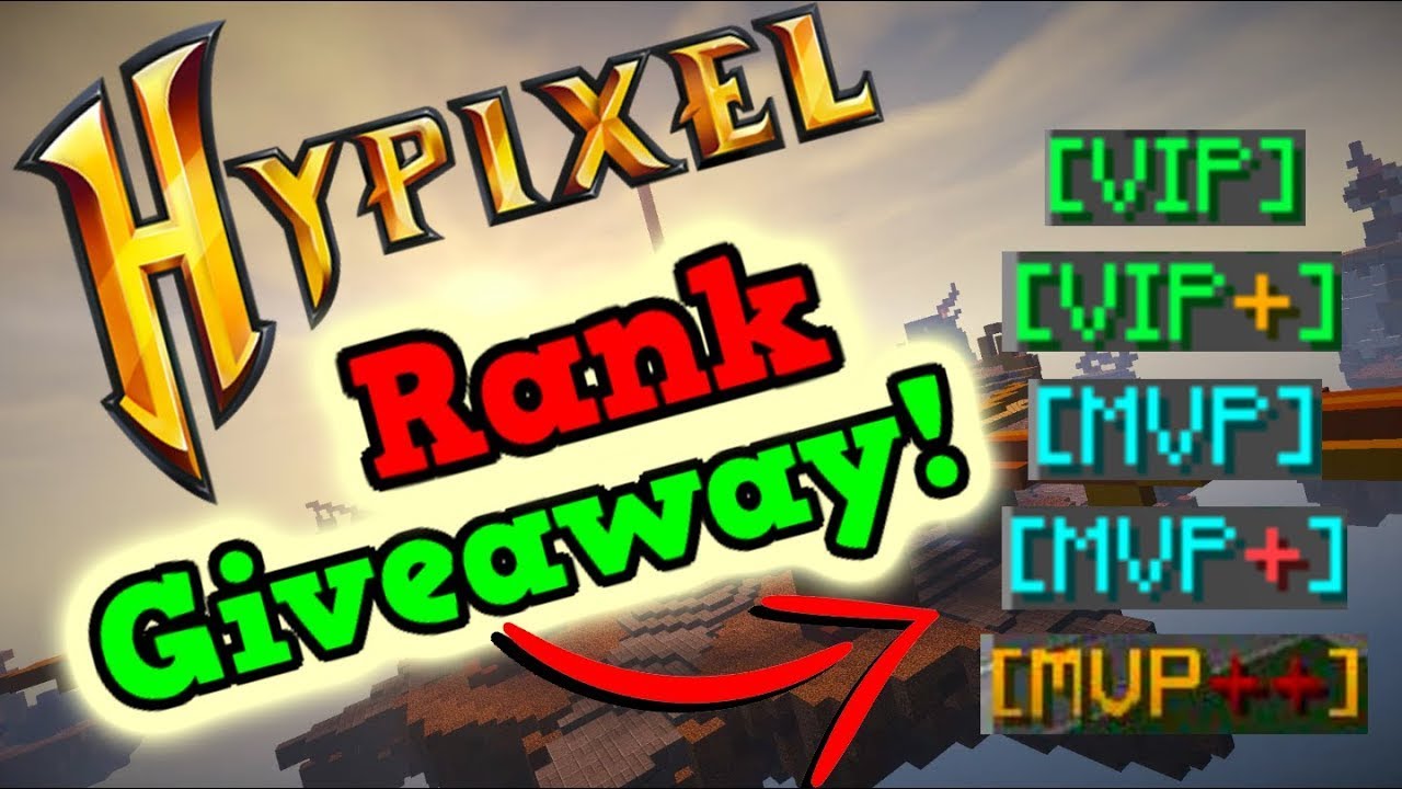 Minecraft: INSANE 5x Hypixel Rank Giveaway / 5 Hypixel Rank Giveaway ...