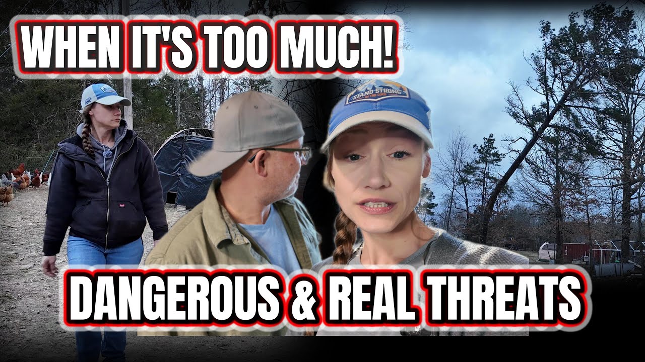 DANGEROUS & REAL THREATS IT'S TOO MUCH! Couple building DIY House Off ...