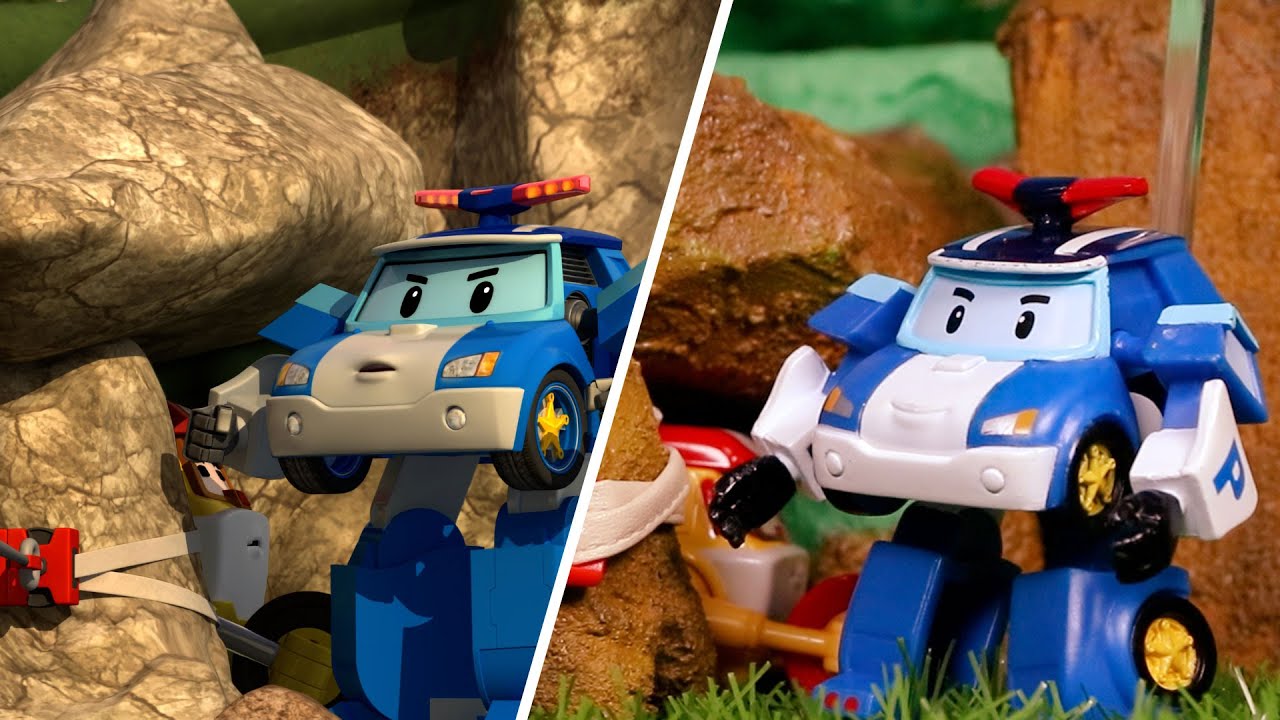I Got Stuck between the Rocks│POLI in Real Life│Toy For Kids│Cartoons ...