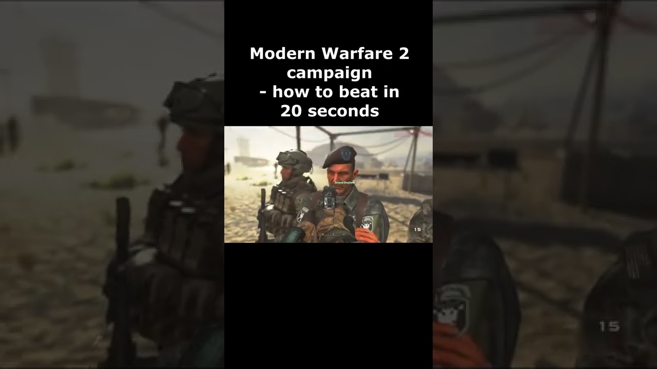 How to instantly beat MW2 Campaign & Kill Shepherd Call of Duty Modern ...