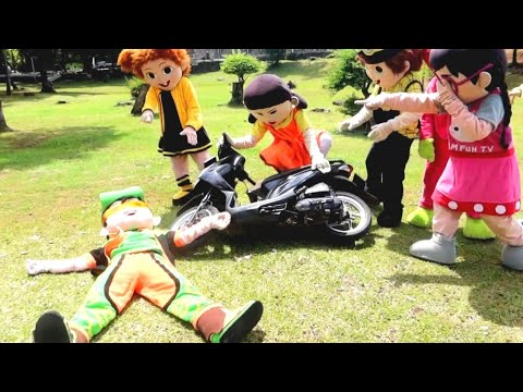 sedih 😭 badut boboboy meninggoy jatuh dari motor ~ drama badut lucu ...
