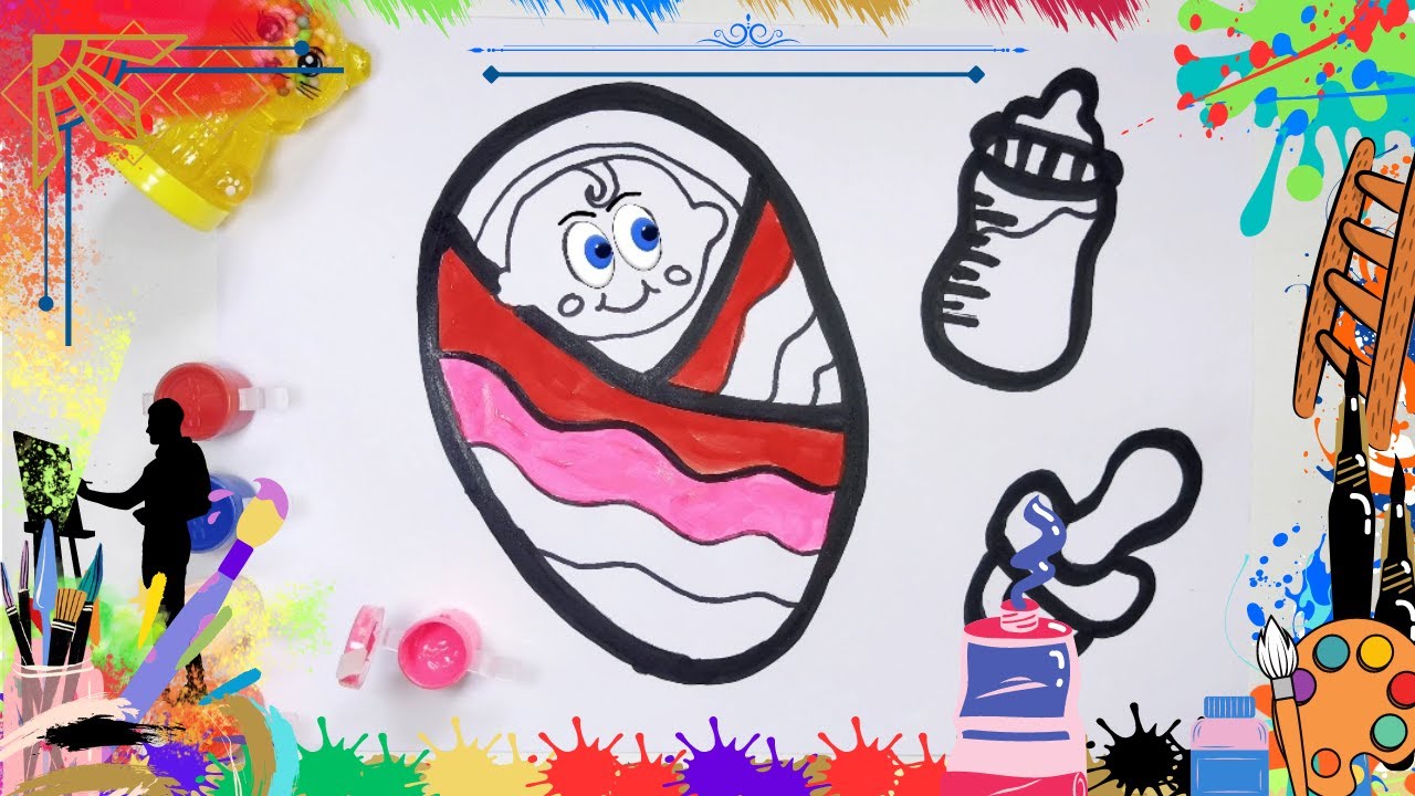 Baby drawing for kids and toddlers | cute baby drawing | boy baby ...