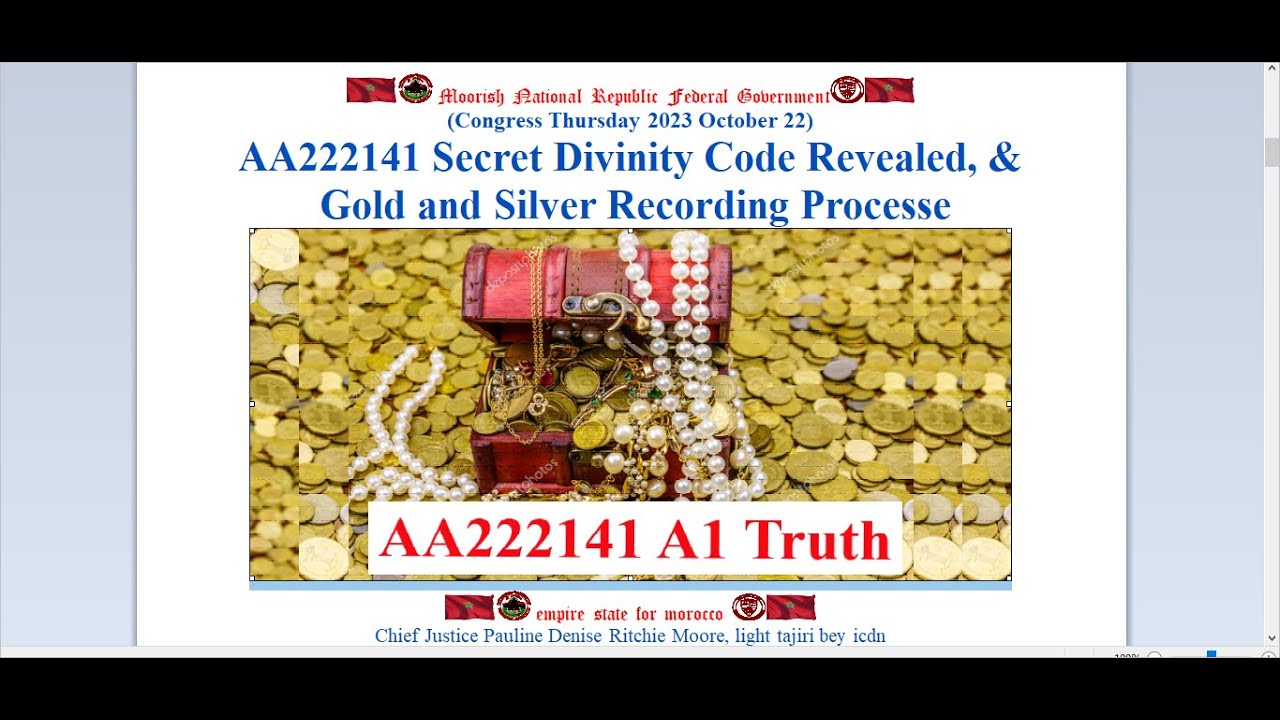 AA222141 Secret Divinity Code Revealed, & Gold and Silver Recording ...
