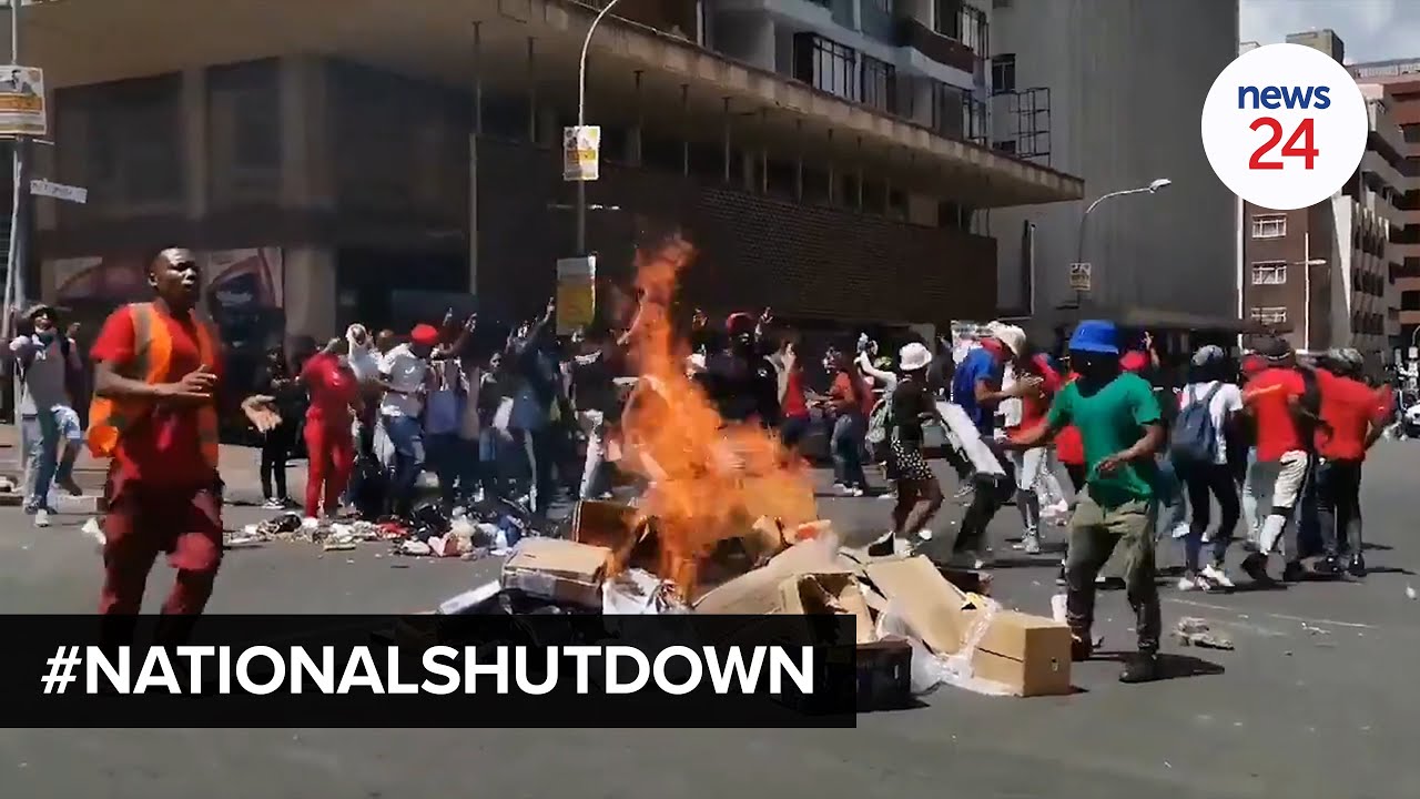 WATCH | #NationalShutdown: Wits students close shops in Braamfontein as ...