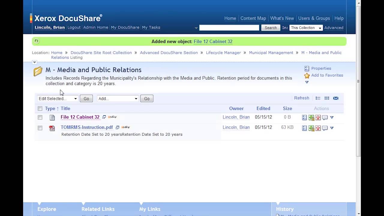 Xerox DocuShare - LifeCycle Manager Demo - YouTube