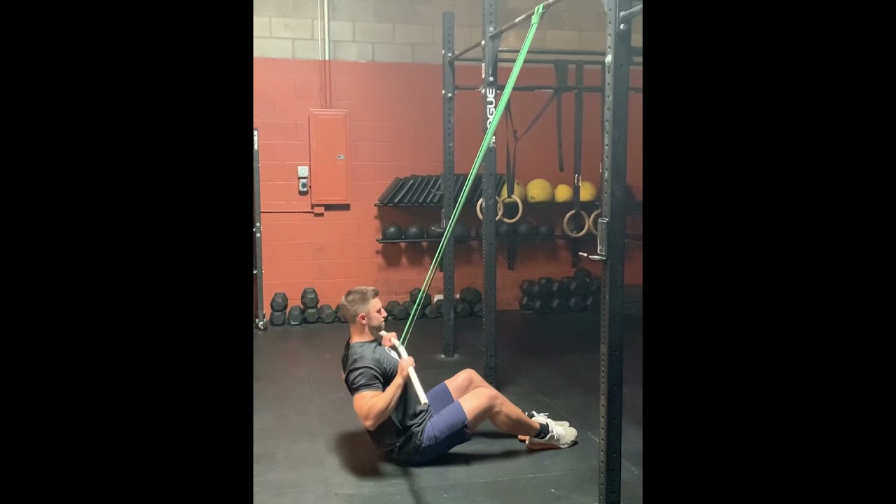 Seated PVC Banded Lat Pull Downs - YouTube