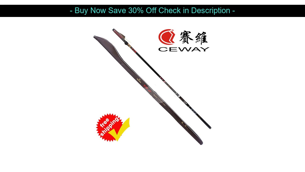 Review Top Carbon Fibre Rock ISO Fishing Rods CEWAY YS 6 GOLD Fishing ...