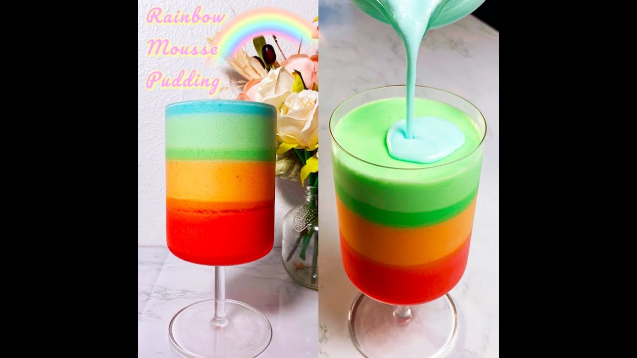 Rainbow Mousse Pudding 彩虹慕斯布丁 Colorful Summer Dessert 给你的夏天添点甜 ️ Cherry/Orange/Lime/Berry ...