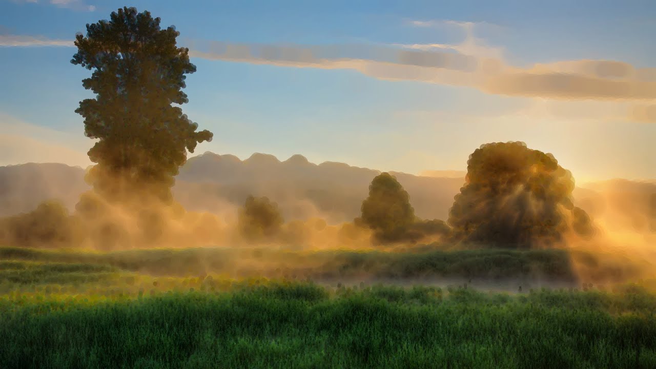 The First Rays of the Sun • Pointillism Drawing Animation Generative ...