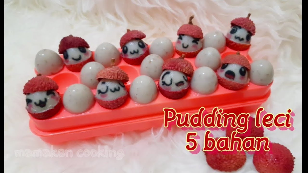 Resep pudding leci 5 bahan | takaran sendok - YouTube