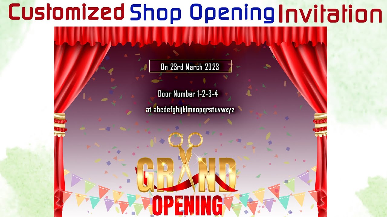 Shop Opening Invitation| Free PSD Download | Opening Poster | Photoshop ...