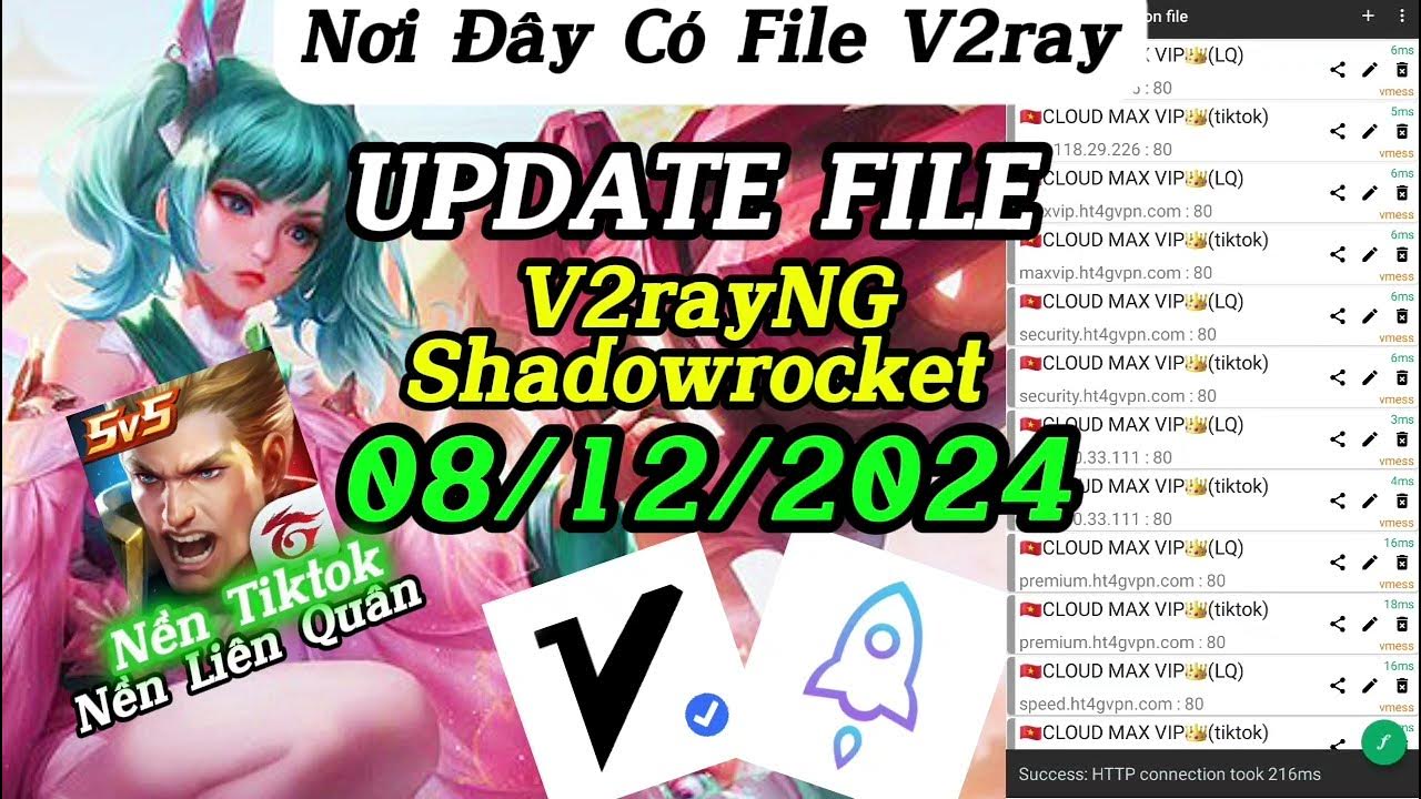 08/12 Update File V2rayNG, Shadowrocket Mới Nhất Nền Liên Quân Nền Tiktok file v2ray mới nhất ...
