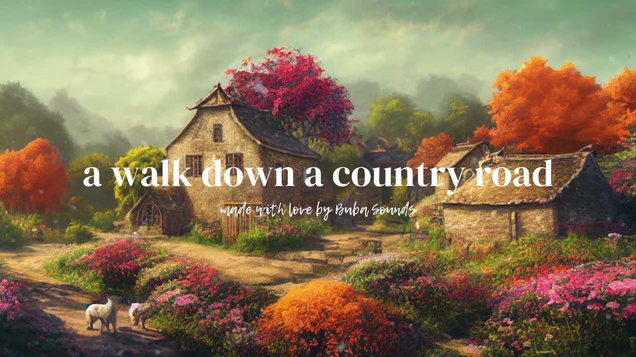🍁 Walk Down a Country Road in Windy Weather - Autumn vibe for better ...