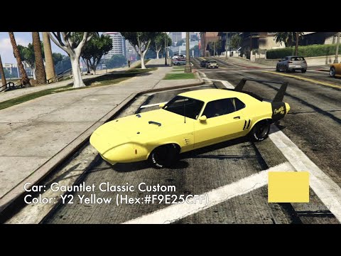 GTA Online - Paint Color Hex Code - Y2 Yellow (Short Cinematic) - YouTube