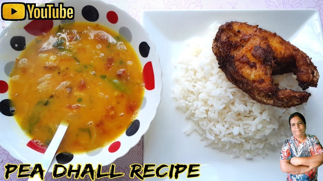 Split pea dhall recipe served with fried salmon and rice. #dalrecipe # ...