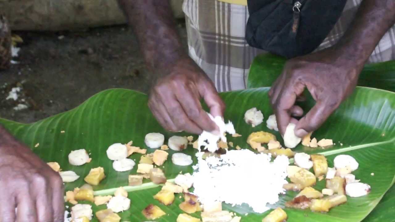 Vanuatu Esum multi cultural village 瓦努阿圖原住民文化村 - Local food tasting ...