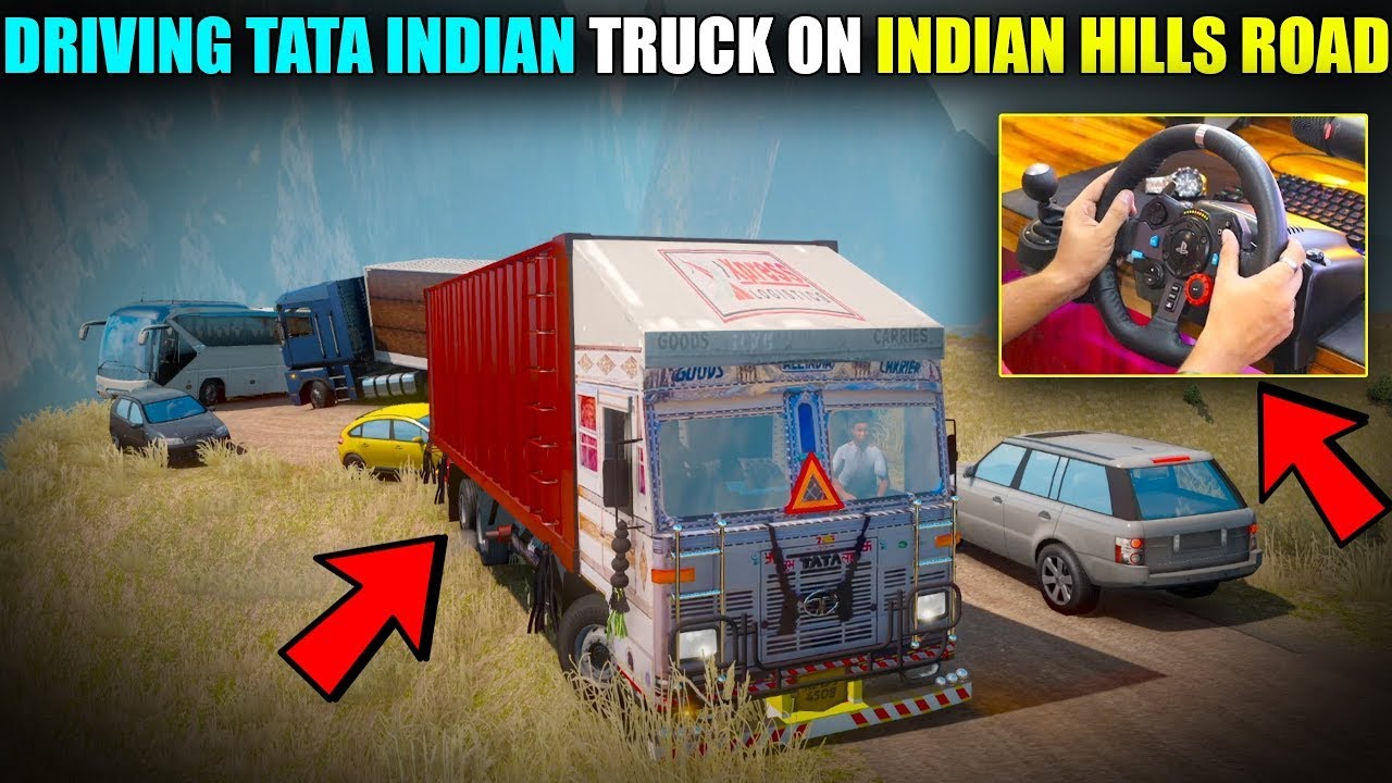 Driving Tata Indian Truck With Heavy Load On Hills Gameplay With ...