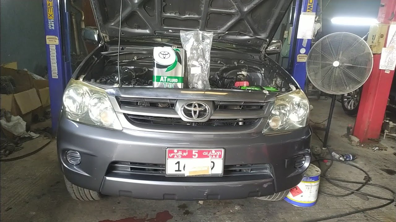 toyota fortuner transmission fluid change step by step - YouTube