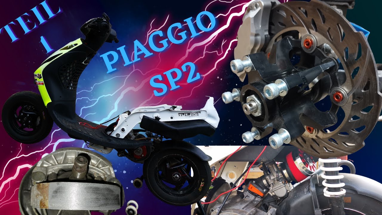Piaggio zip sp2 Aufbau😎👍/R&D Radnabe anpassen/E-Wasserpumpe/Bremsbeläge ...