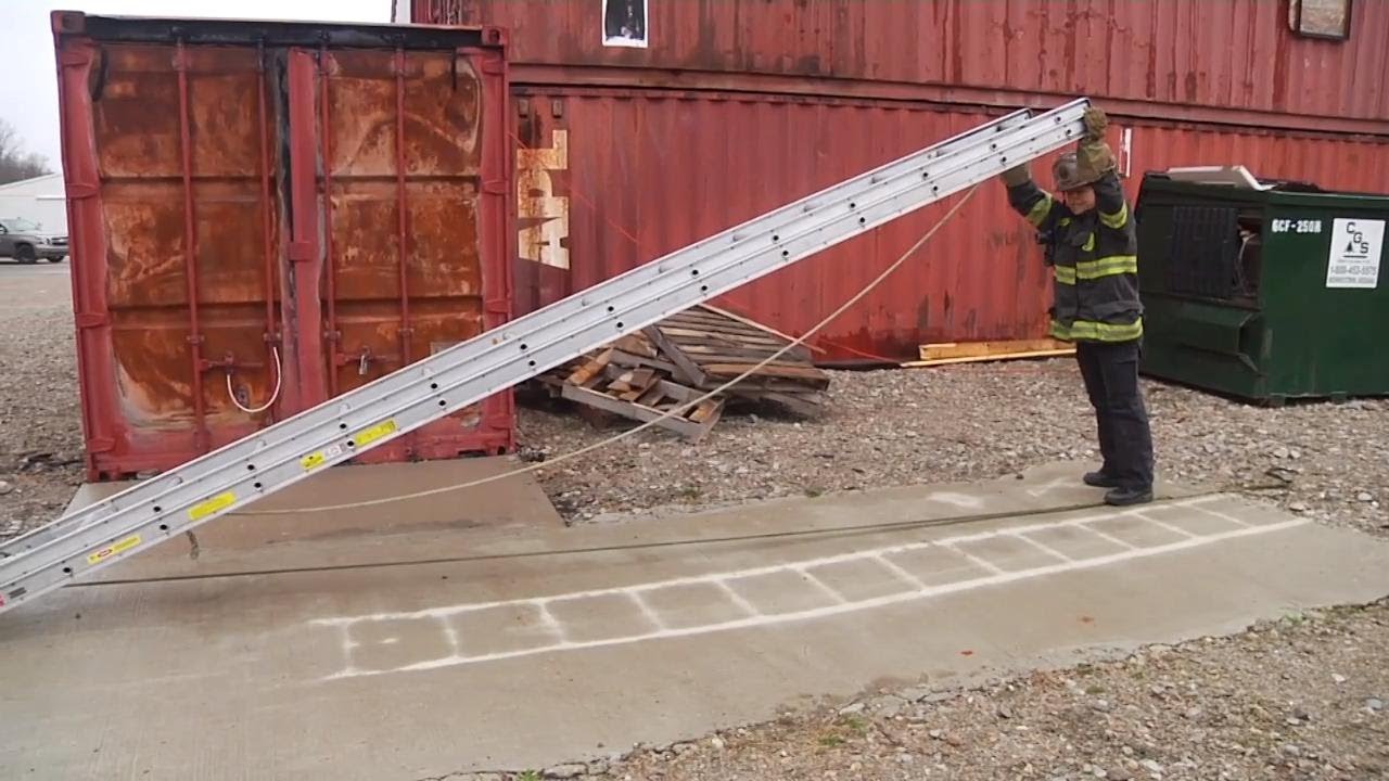 Lone Firefighter Ladder Raise - YouTube