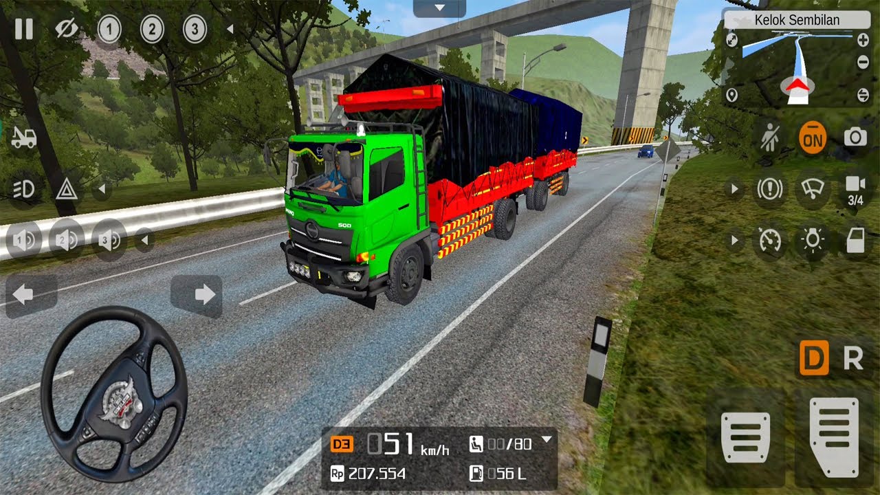 GAME MOBIL TRUK GANDENG PANJANG OLENG - FULL DI KELOK SEMBILAN - MOD ...