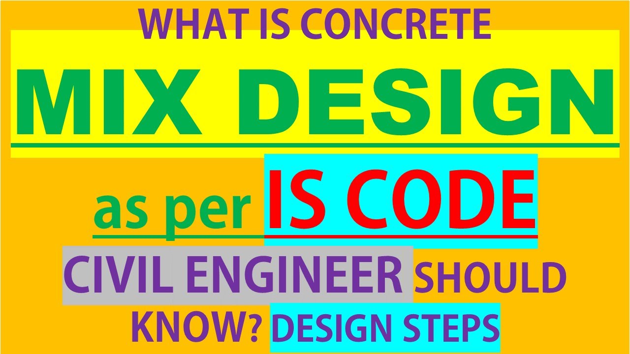 CONCRETE MIX DESIGN STEPS AS PER IS CODE - YouTube