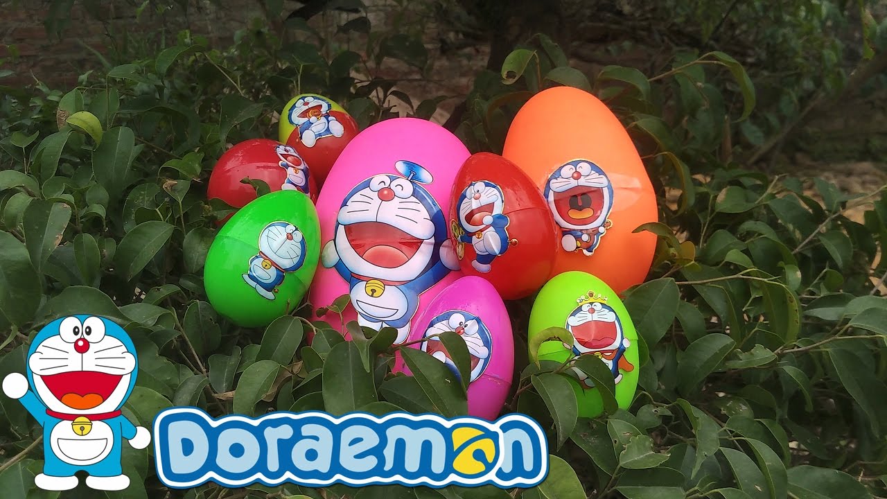 Săn và Bóc Trứng Doraemon, Hunting Doraemon Egg Toy and Opening - Bảo ...