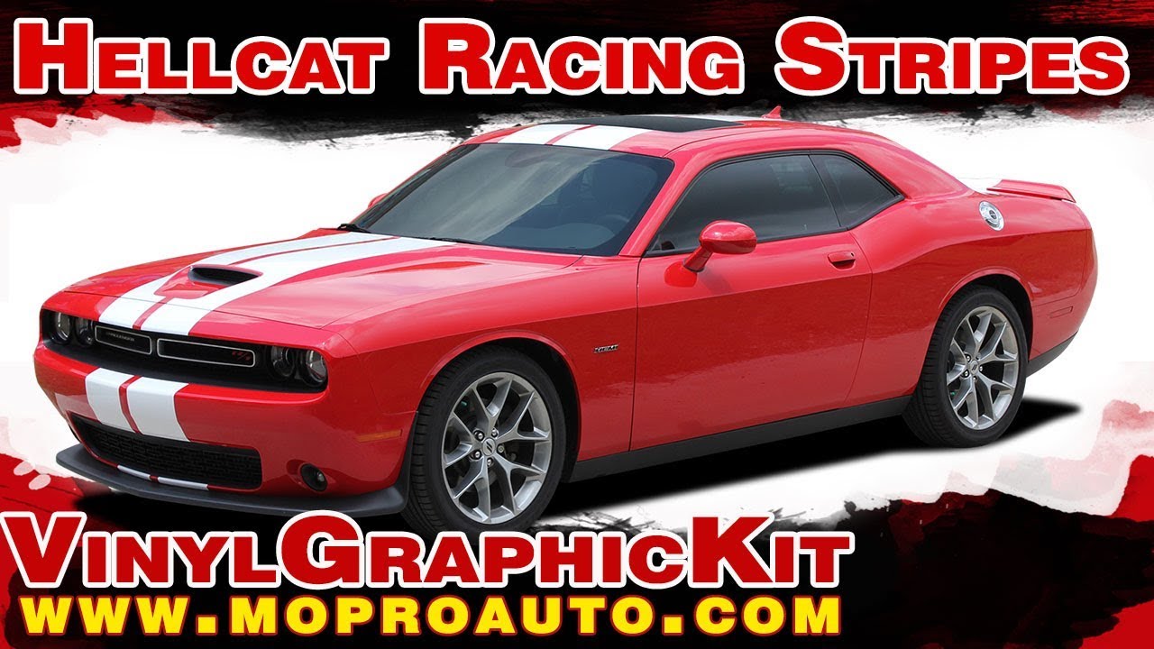 Dodge Challenger Hellcat Racing Stripes, Challenger SRT Decals ...