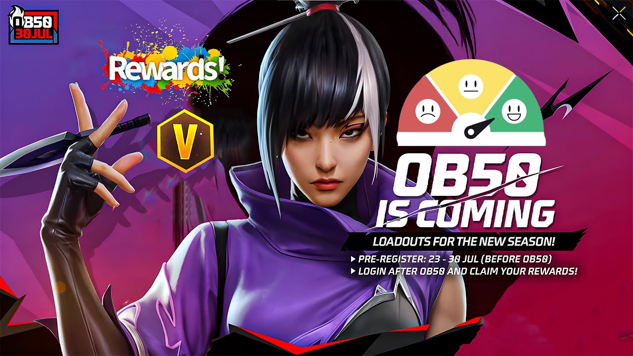 Pre Register for OB50 | OB50 Update is Coming Soon Rewards Free Fire ...