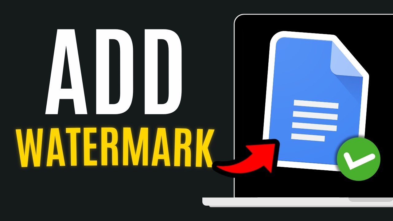 How to ADD WATERMARK in GOOGLE DOCS - YouTube