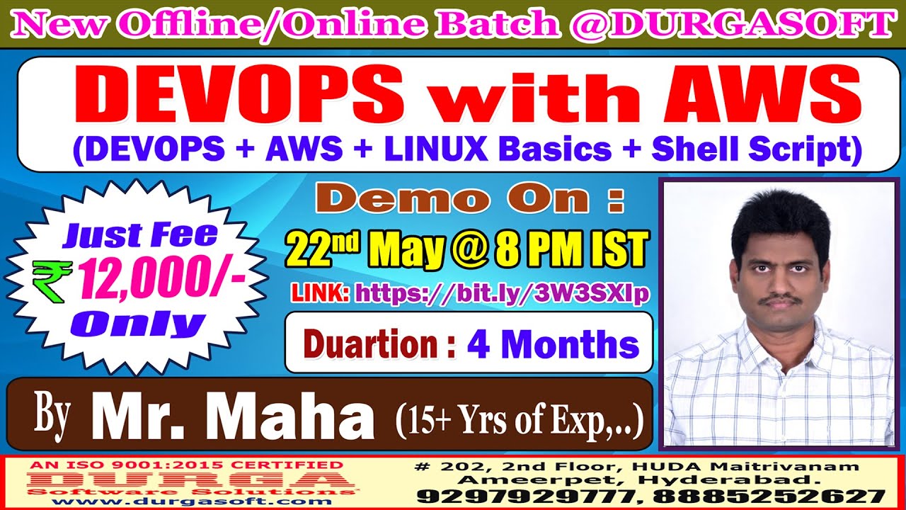 DEVOPS with AWS Offline/Online Training @ DURGASOFT - YouTube