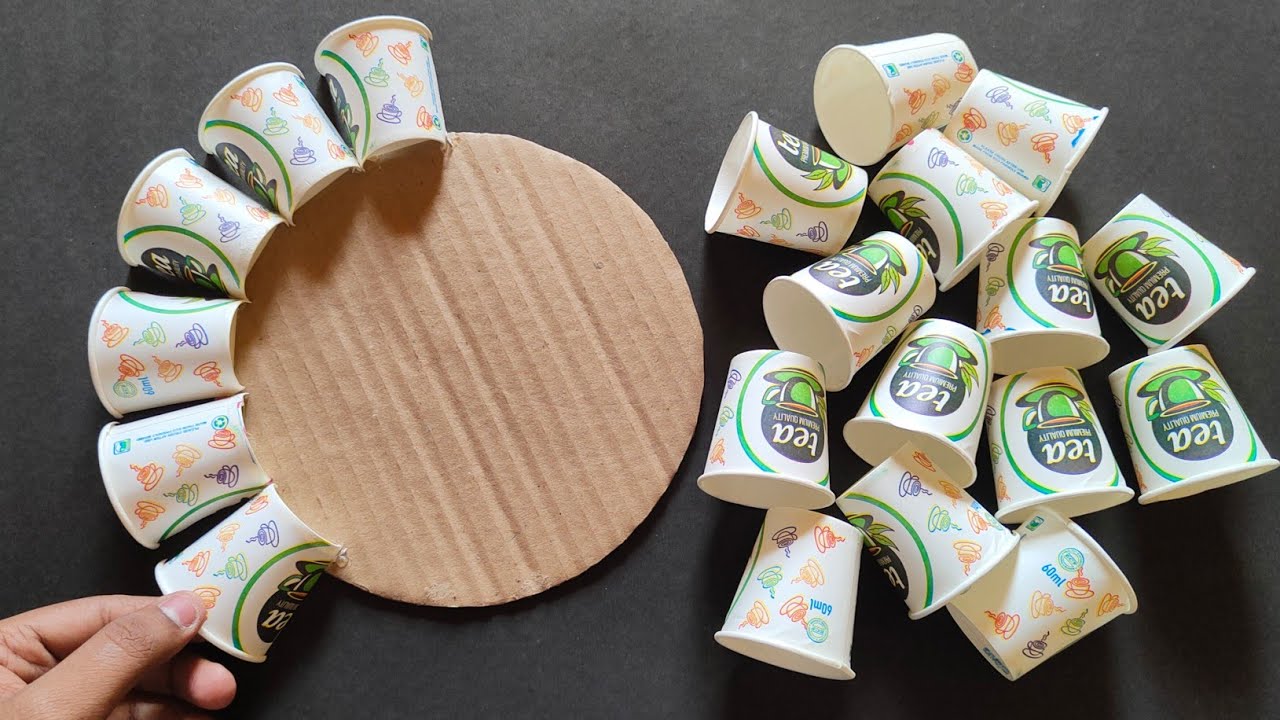 Unique Wall Hanging Craft Using Paper Cups | Best Out Of Waste ...
