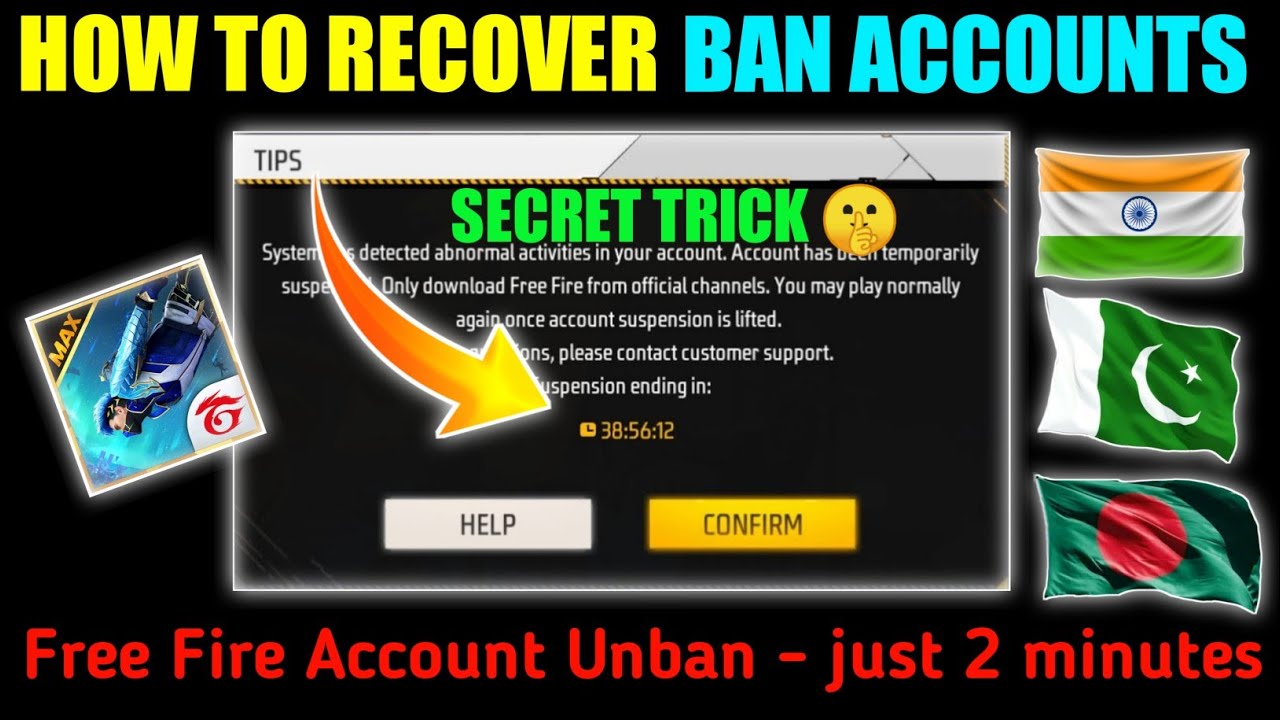 How To Recover Ban Accounts ? New unban prosess OB38 Update | Free fire ...