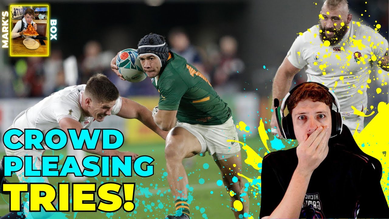REACTING TO 15 GREAT RUGBY TRIES | Tries That Made The Crowd Erupt ...